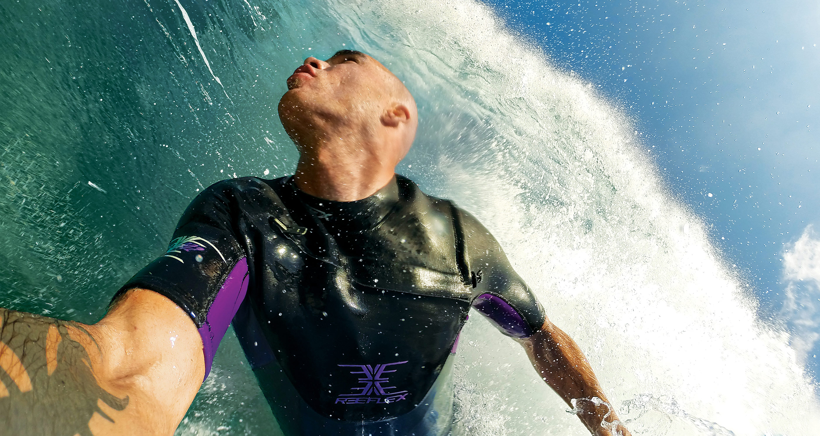 Dog shadow spotted on Kelly Slater's arm in GoPro Bodyboard mount gopro ...
